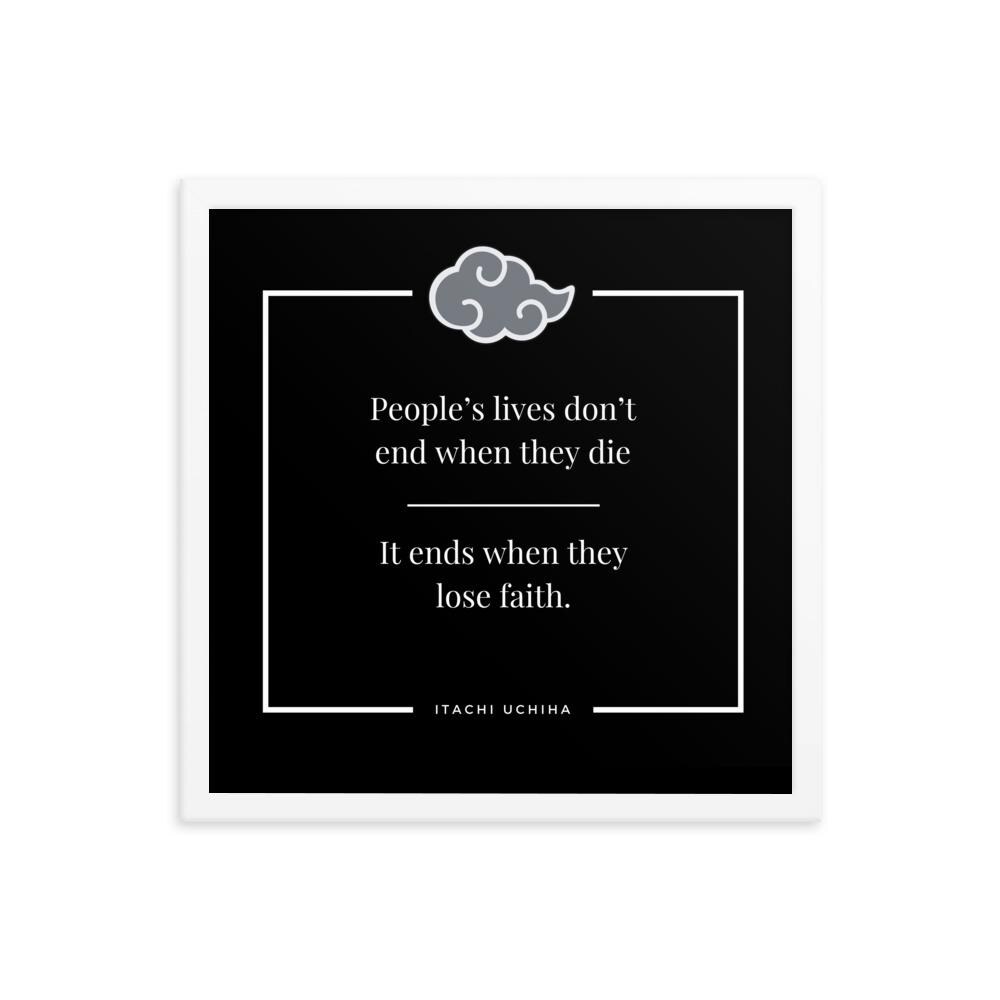 Embrace the Wisdom of Itachi Uchiha Framed Anime Quote Poster 16x16 ...