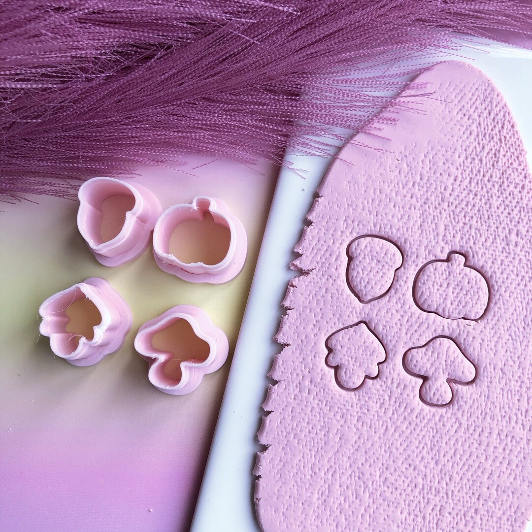 Autumn Studs 15mm Clay Cutter Set Clay Cutter Polymer Clay Cutter Clay ...