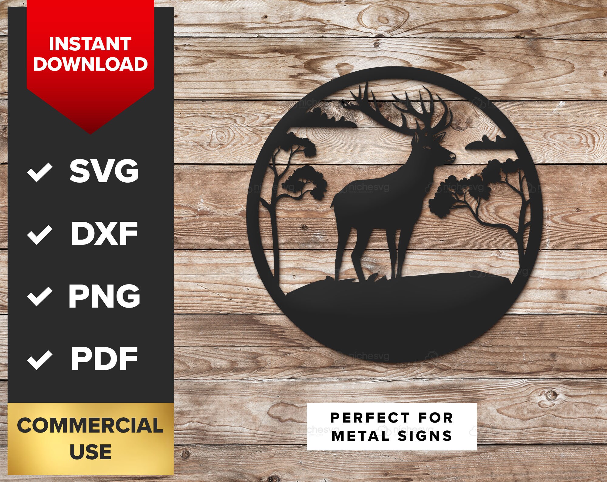 Deer Hunting Monogram SVG, DXF, PNG, Hunting Svg, Deer Monogram, Deer ...