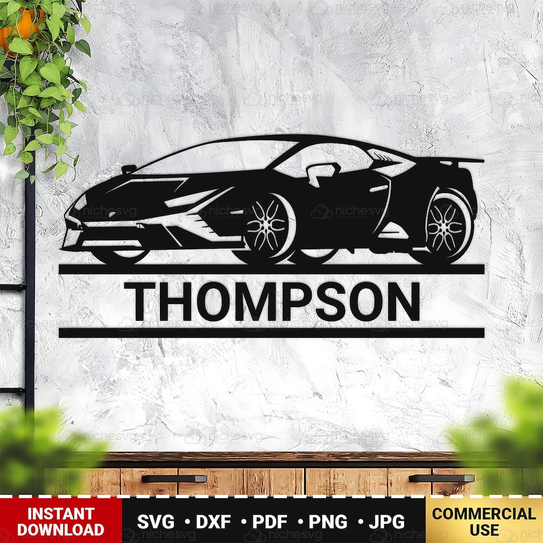 Lambo Monogram SVG, DXF, PNG, Lamborghini Svg, Sports Car Cut File ...