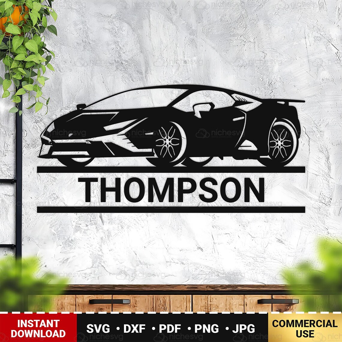 Lambo Monogram SVG, DXF, PNG, Lamborghini Svg, Sports Car Cut File ...
