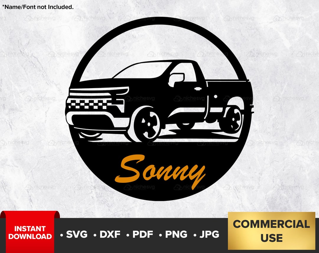 Pickup Truck Monogram SVG DXF PNG Chevy Pickup Truck Svg - Etsy