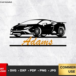 Lambo Monogram SVG, DXF, PNG, Lamborghini Svg, Sports Car Cut File ...