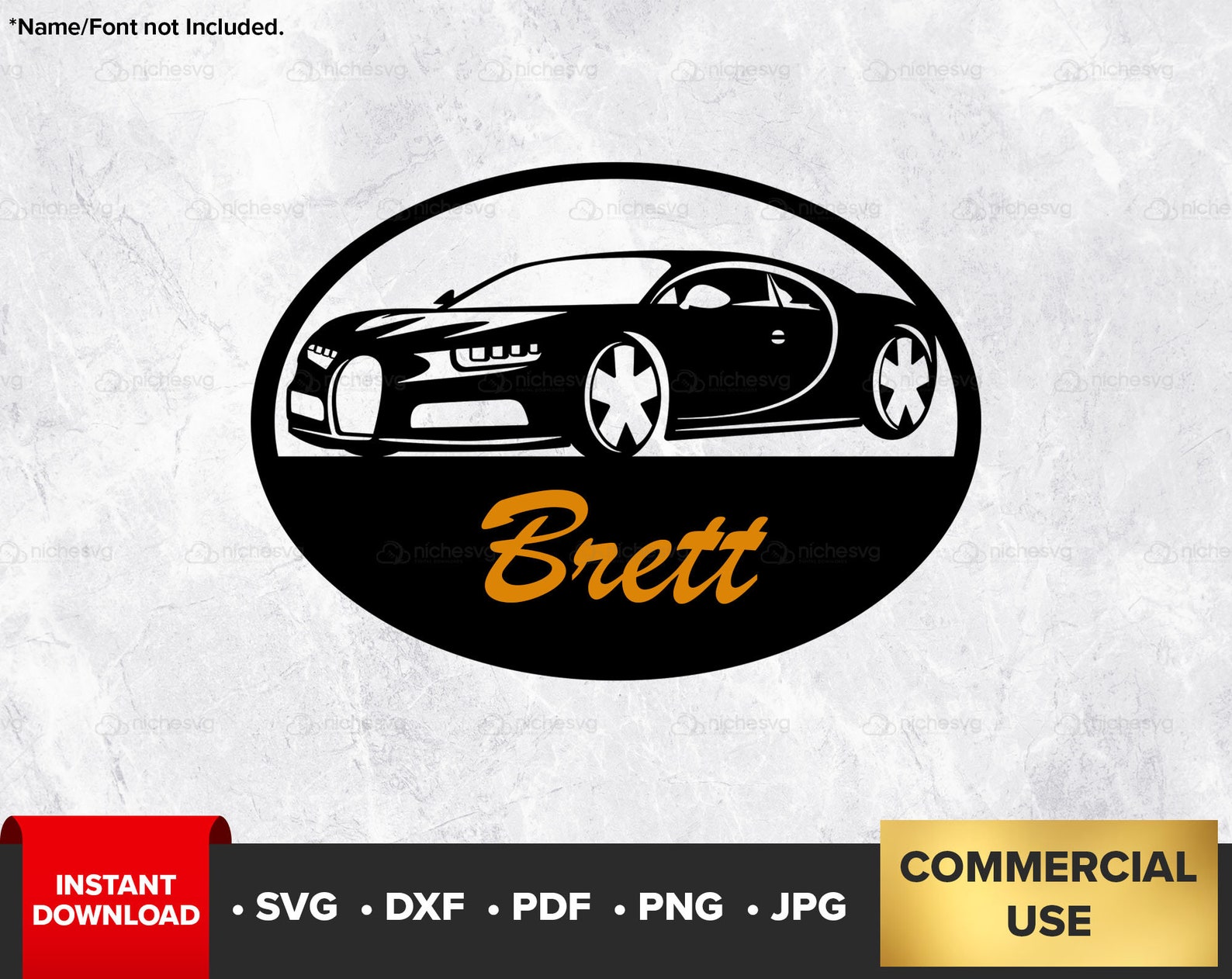 Bugatti Monogram SVG, DXF, PNG, Bugatti Chiron Cut File, Sports Car ...