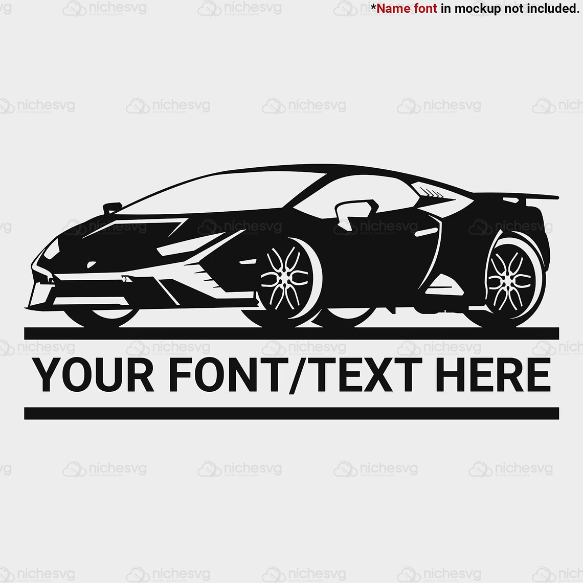 Lambo Monogram SVG, DXF, PNG, Lamborghini Svg, Sports Car Cut File ...