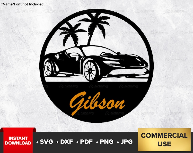 Ferrari Monogram SVG, DXF, PNG, Ferrari Svg, Sports Car Cut File ...