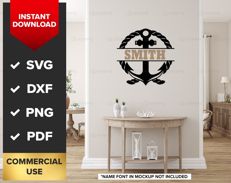 Anchor SVG DXF PNG Anchor Clipart Anchor Cut File - Etsy