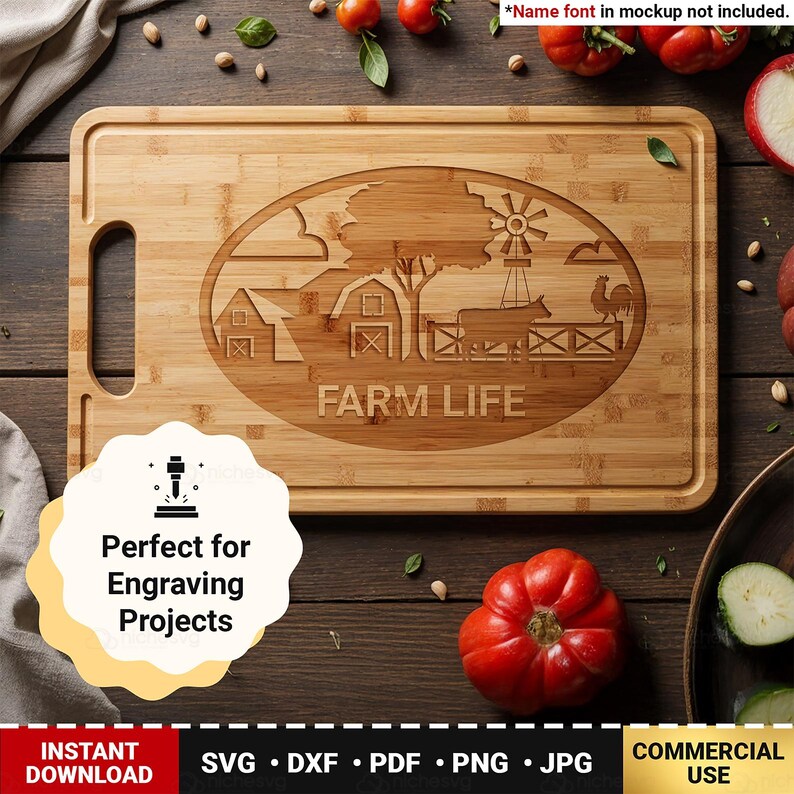 Farm Monogram SVG, DXF, PNG, Farm Monogram Cut File, Barn Monogram Cut ...