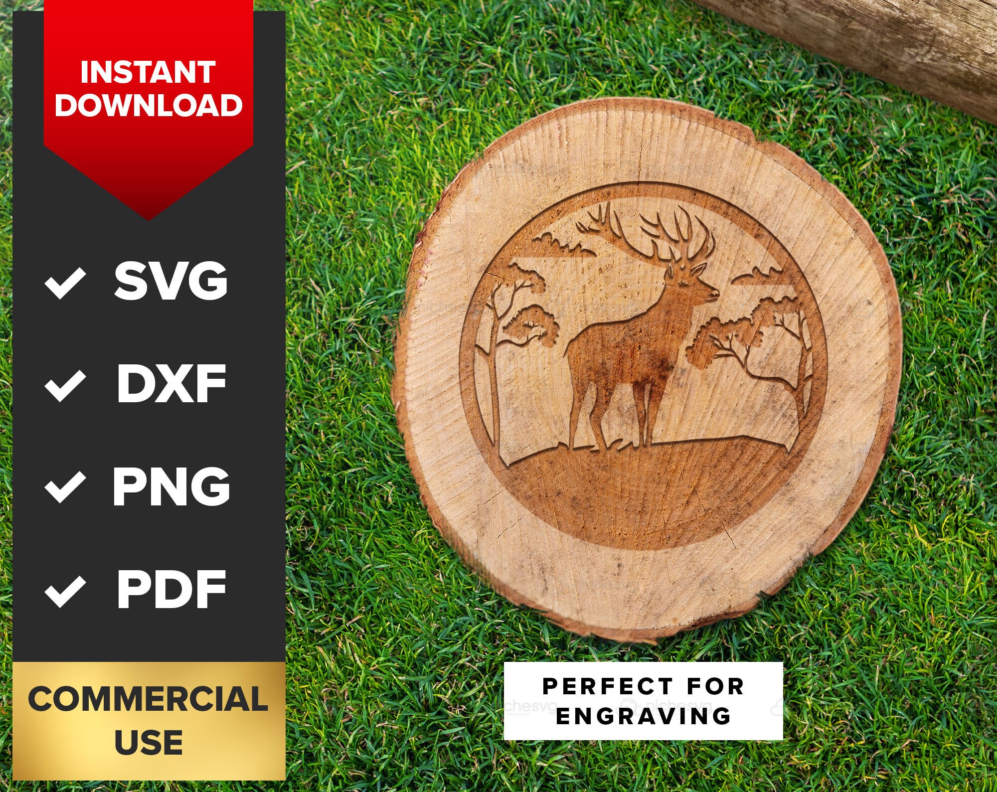 Deer Hunting Monogram SVG, DXF, PNG, Hunting Svg, Deer Monogram, Deer ...