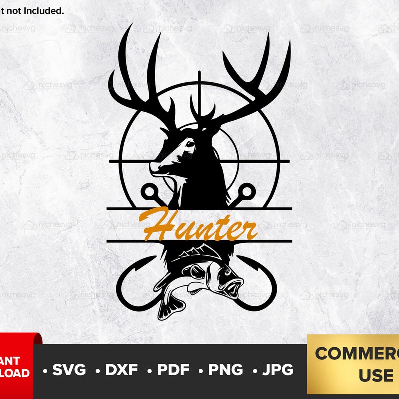 Deer Monogram Svg - Etsy