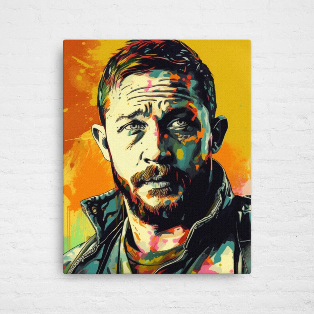 Tom Hardy Pop Art Celebrity Pop Art Celebrities Wall Art Pop Art Bright ...