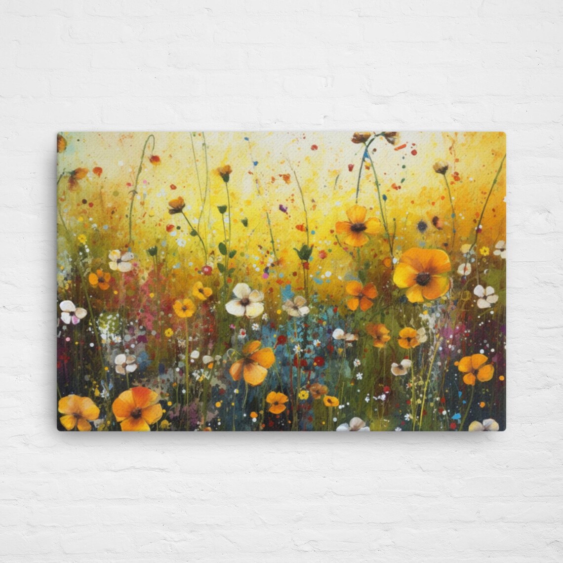 Yellow Flower Art Landscape Design Wall Art Floral - Etsy