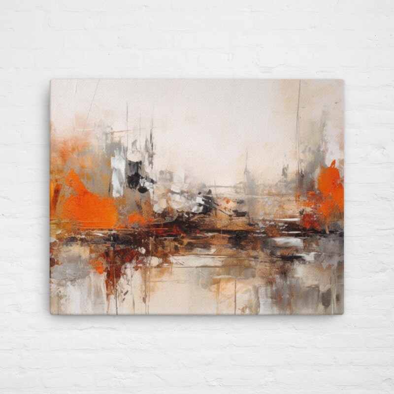 Orange Abstract Art - Etsy