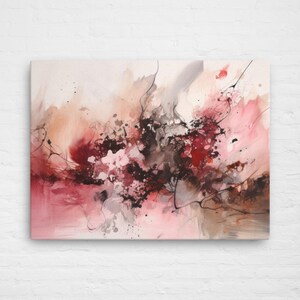 Pink Abstract Art Pink Abstract Painting Colourful Wall Art Canvas ...