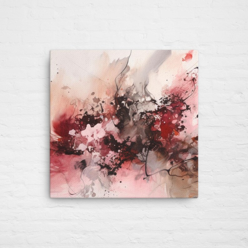 Pink Abstract Art Pink Abstract Painting Colourful Wall Art Canvas ...