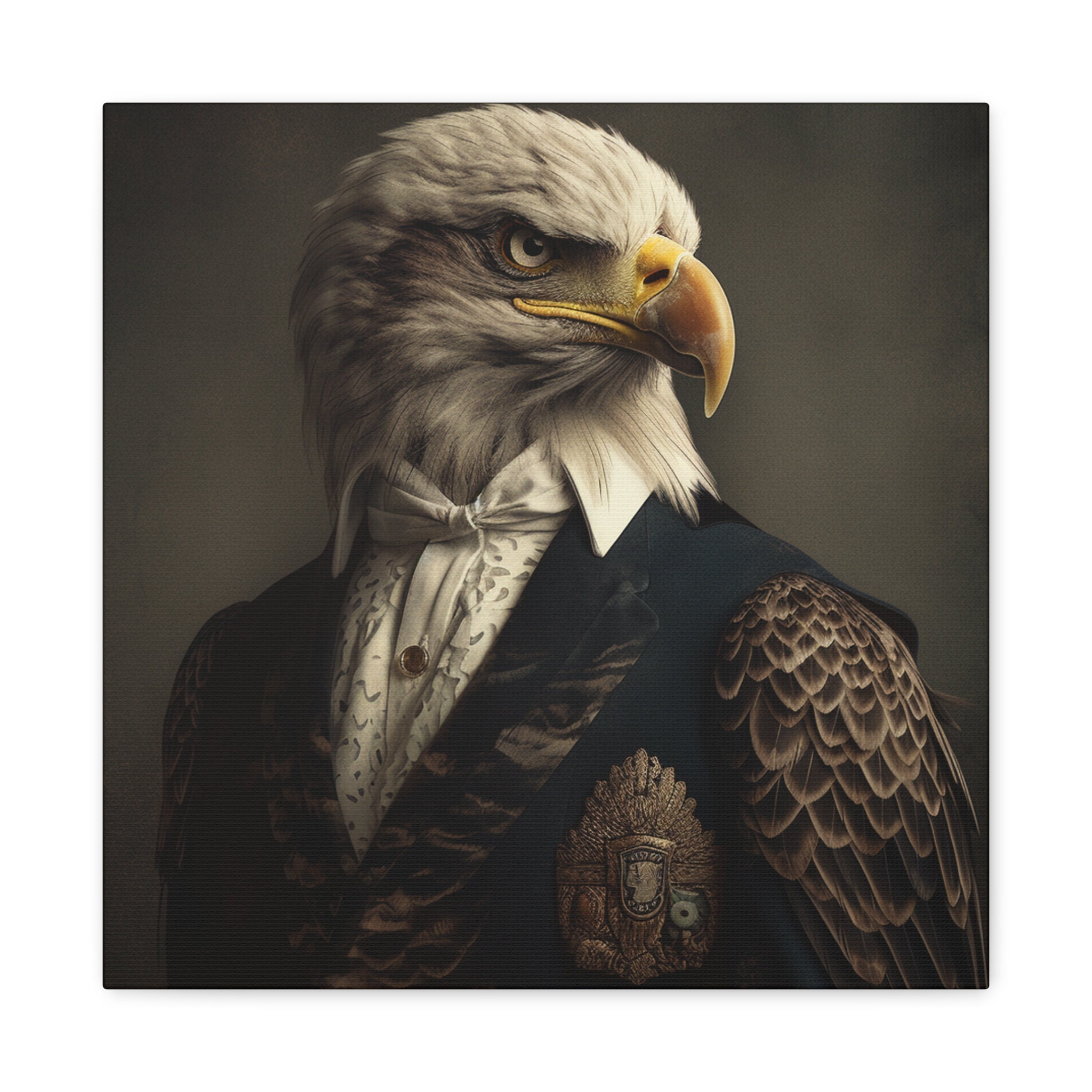 Regal Bald Eagle in Victorian Attire Canvas Art Print - Etsy