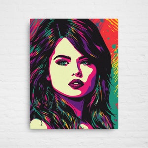 Selena Gomez Pop Art Celebrity Pop Art Celebrities Wall Art Pop Art ...