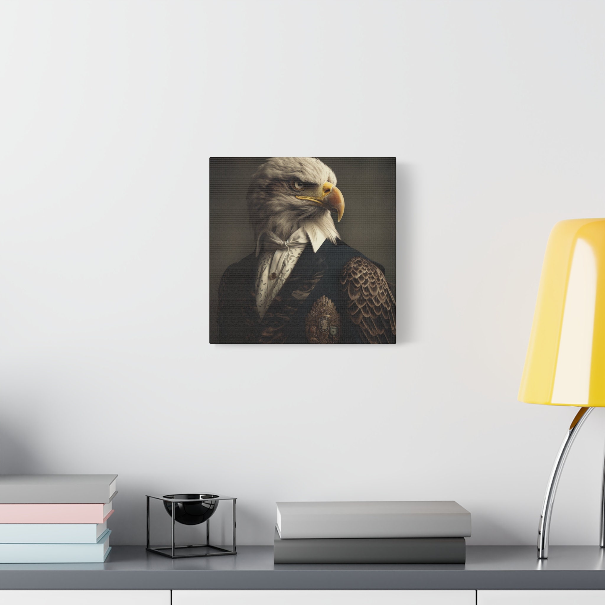Regal Bald Eagle in Victorian Attire Canvas Art Print - Etsy