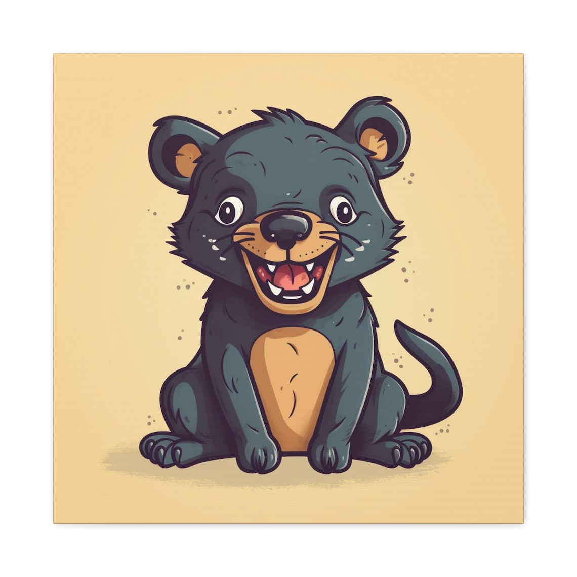 Friendly Tasmanian Devil Cartoon Canvas Print Nursery Children's Art - Etsy