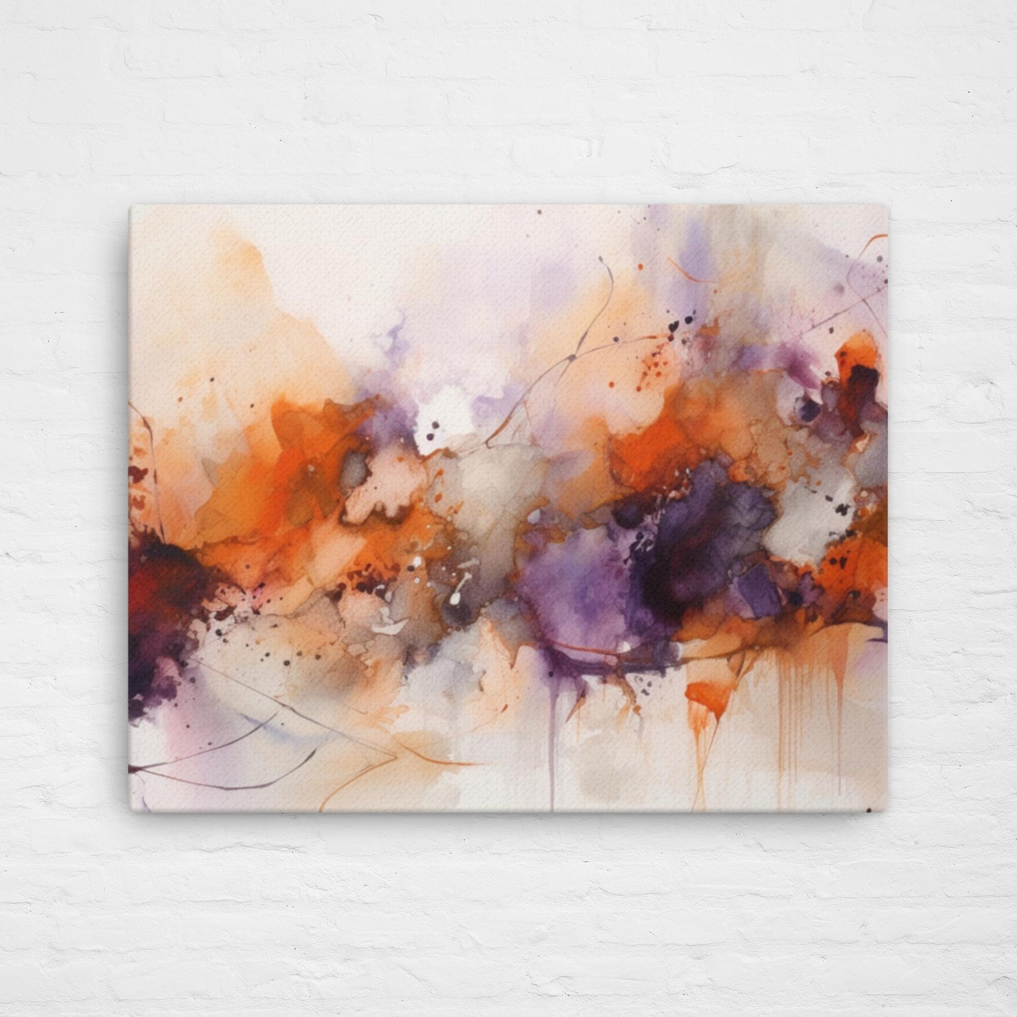 Orange and Purple Abstract Art Orange & Purple Abstract Painting ...