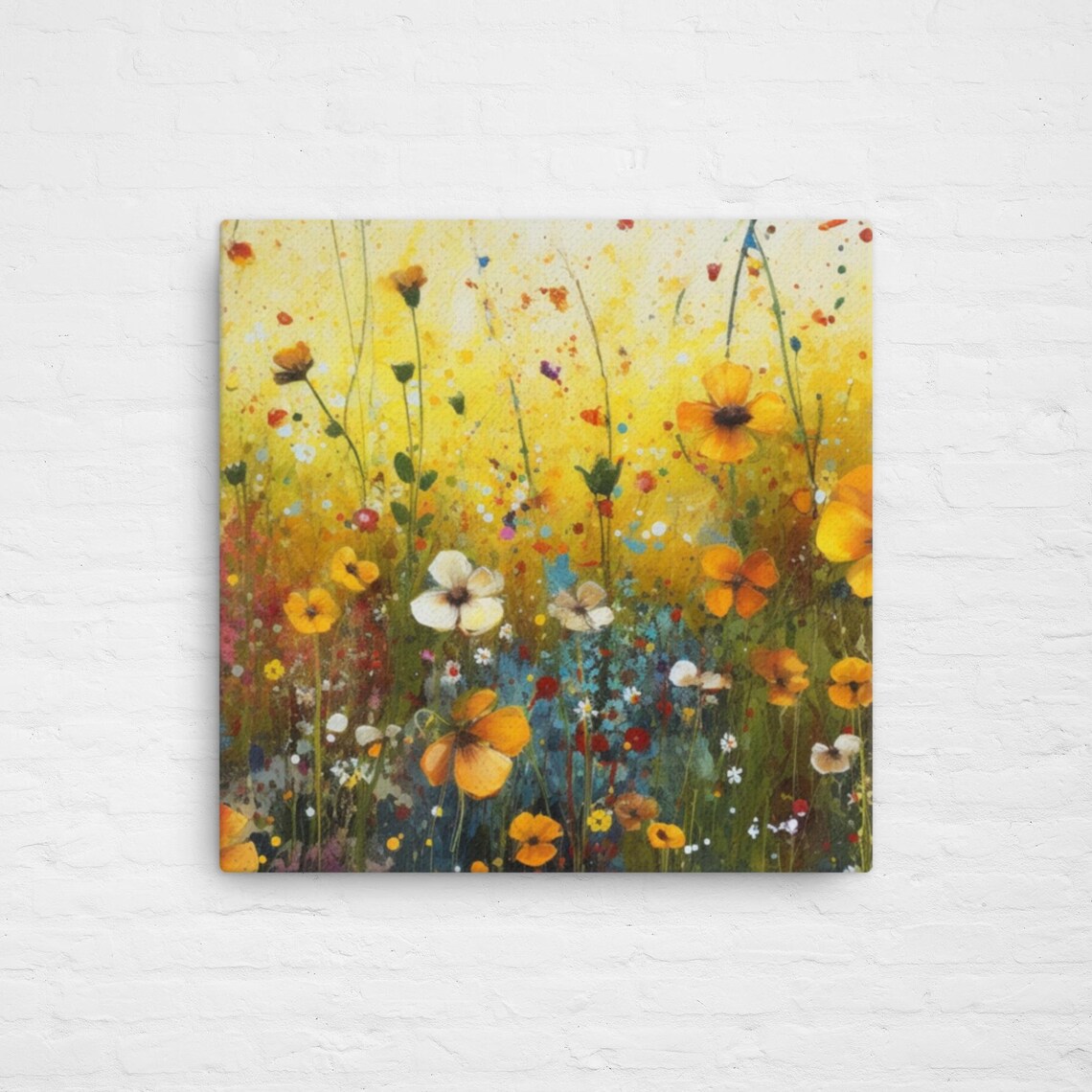 Yellow Flower Art Landscape Design Wall Art Floral - Etsy