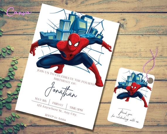 Spider Man Invitations Template Boy Mama: Spiderman Birthday Party