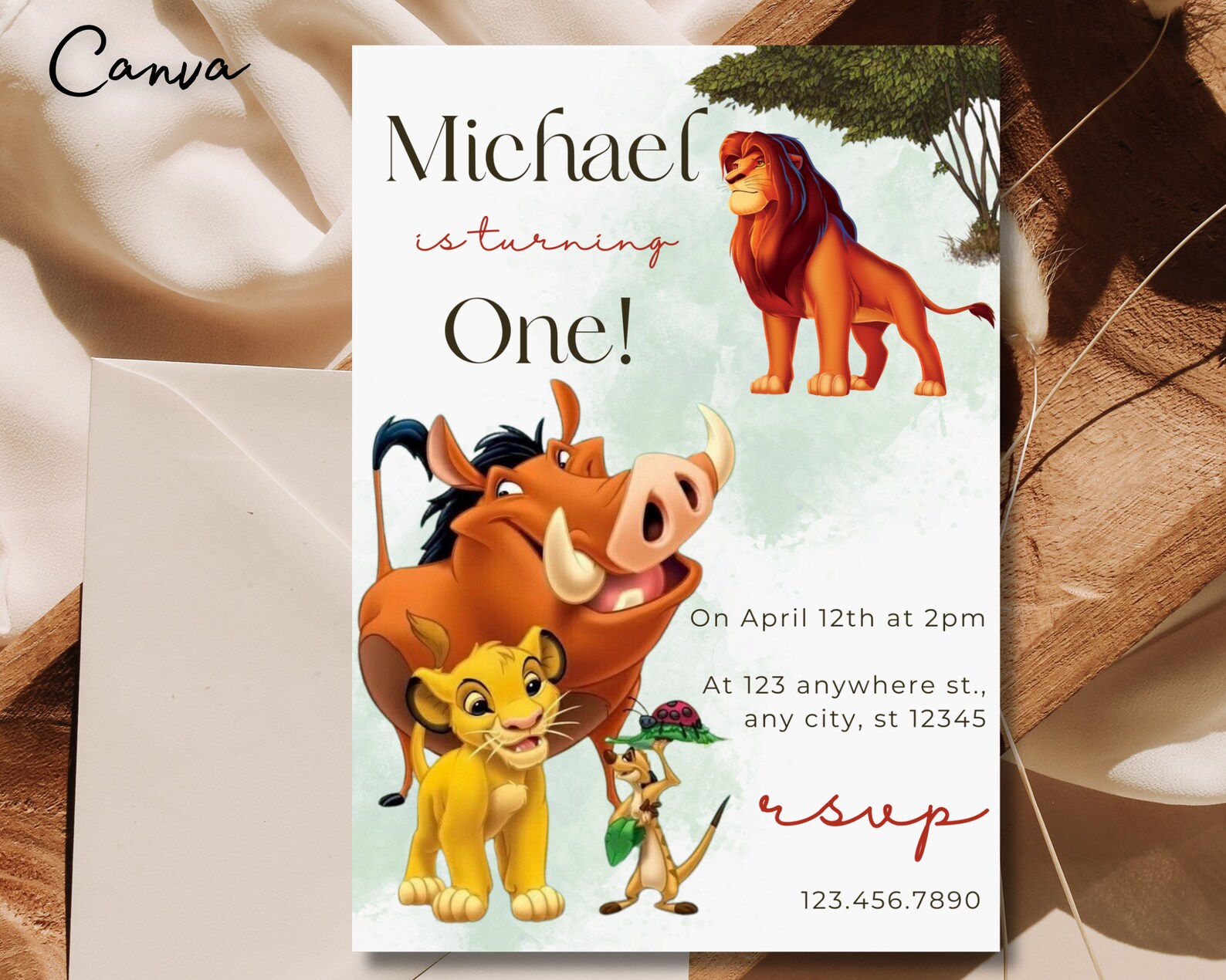 Lion King Invitation Lion King Birthday Invitation Lion King Party Lion ...