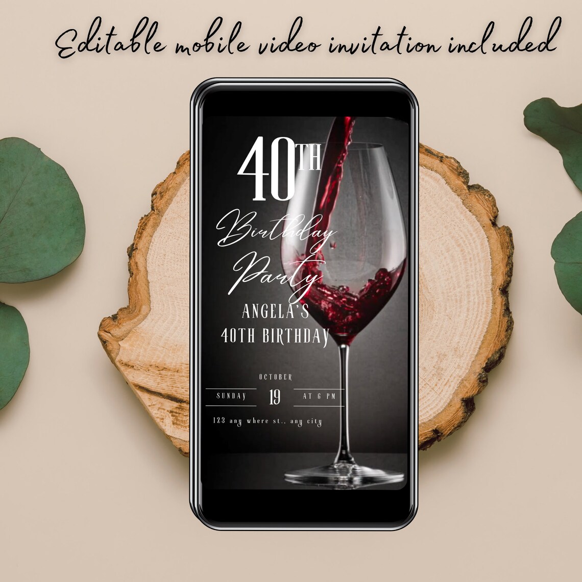 Wine Birthday Invitation, Wine Invitation, Wine Night Invitation, Adult ...