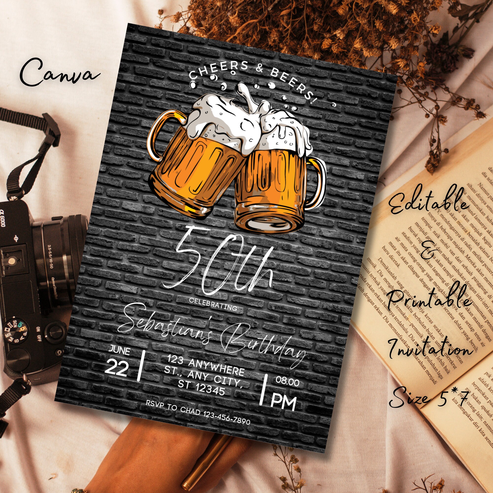 Cheers and Beers Birthday Invitation, Beer Invitation, Cheers and Beers ...