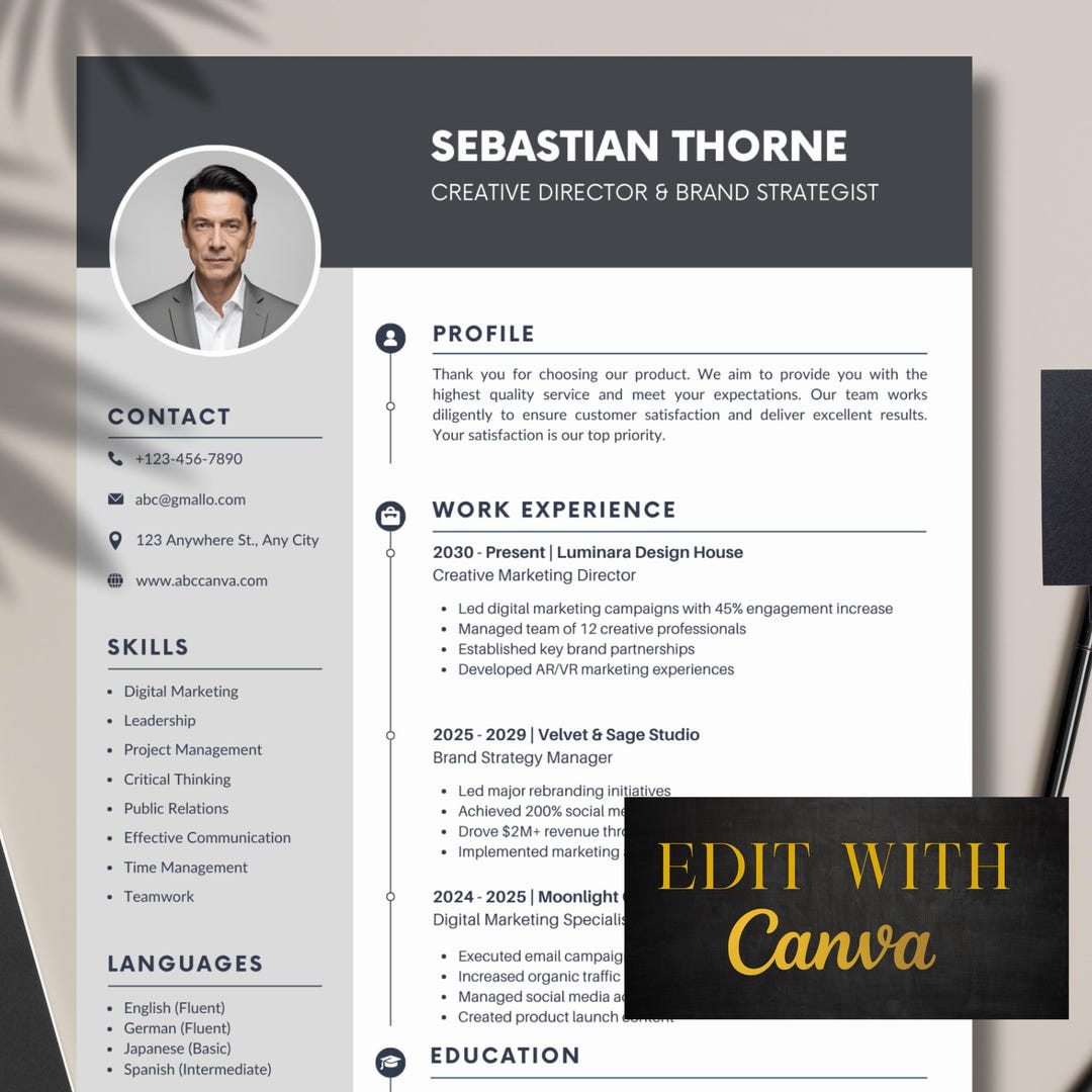 Professional Resume Bundle | Editable CV Templates | Cover Letter ...