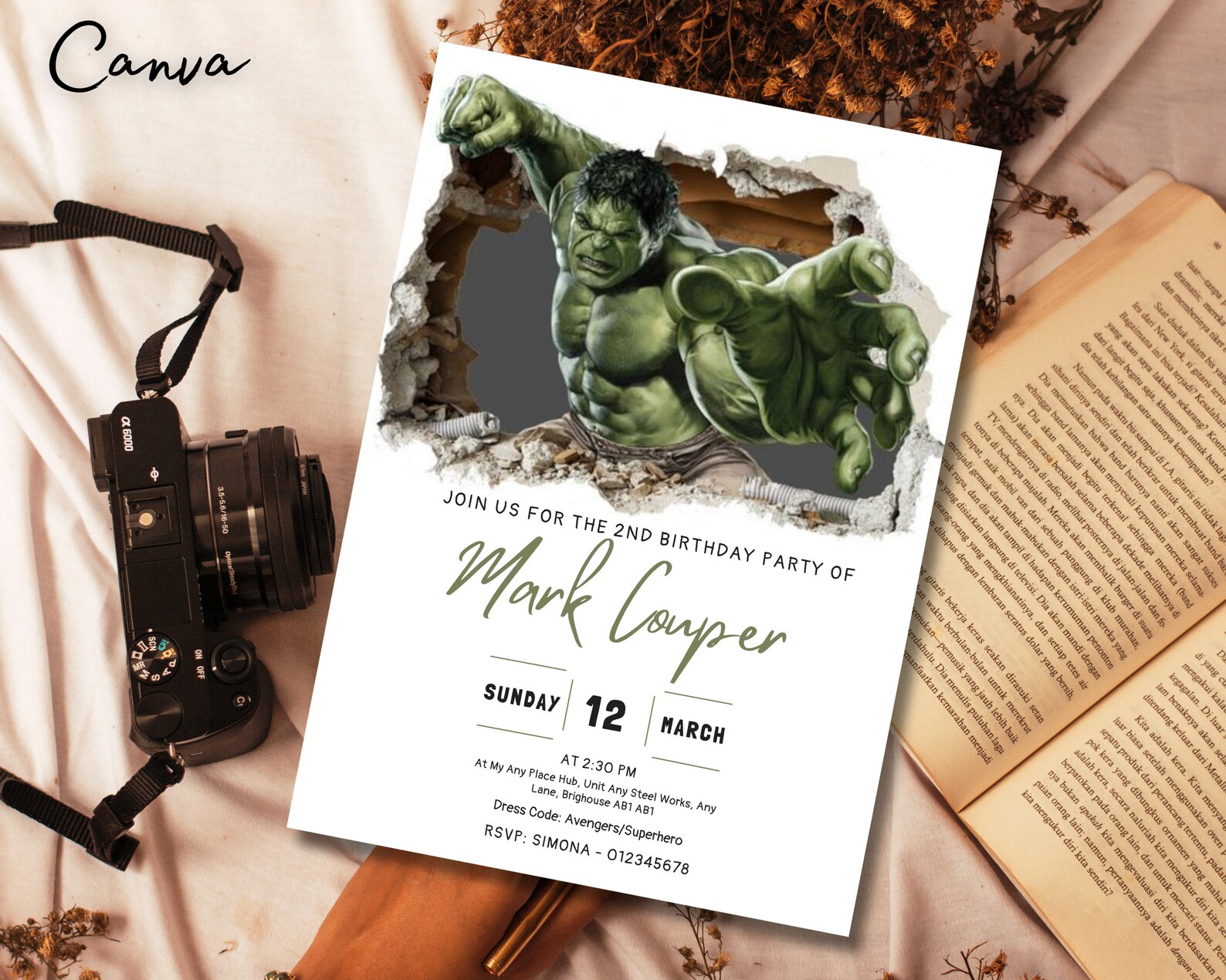 Hulk Invitation,hulk Birthday Invitation,super Heroes Birthday ...