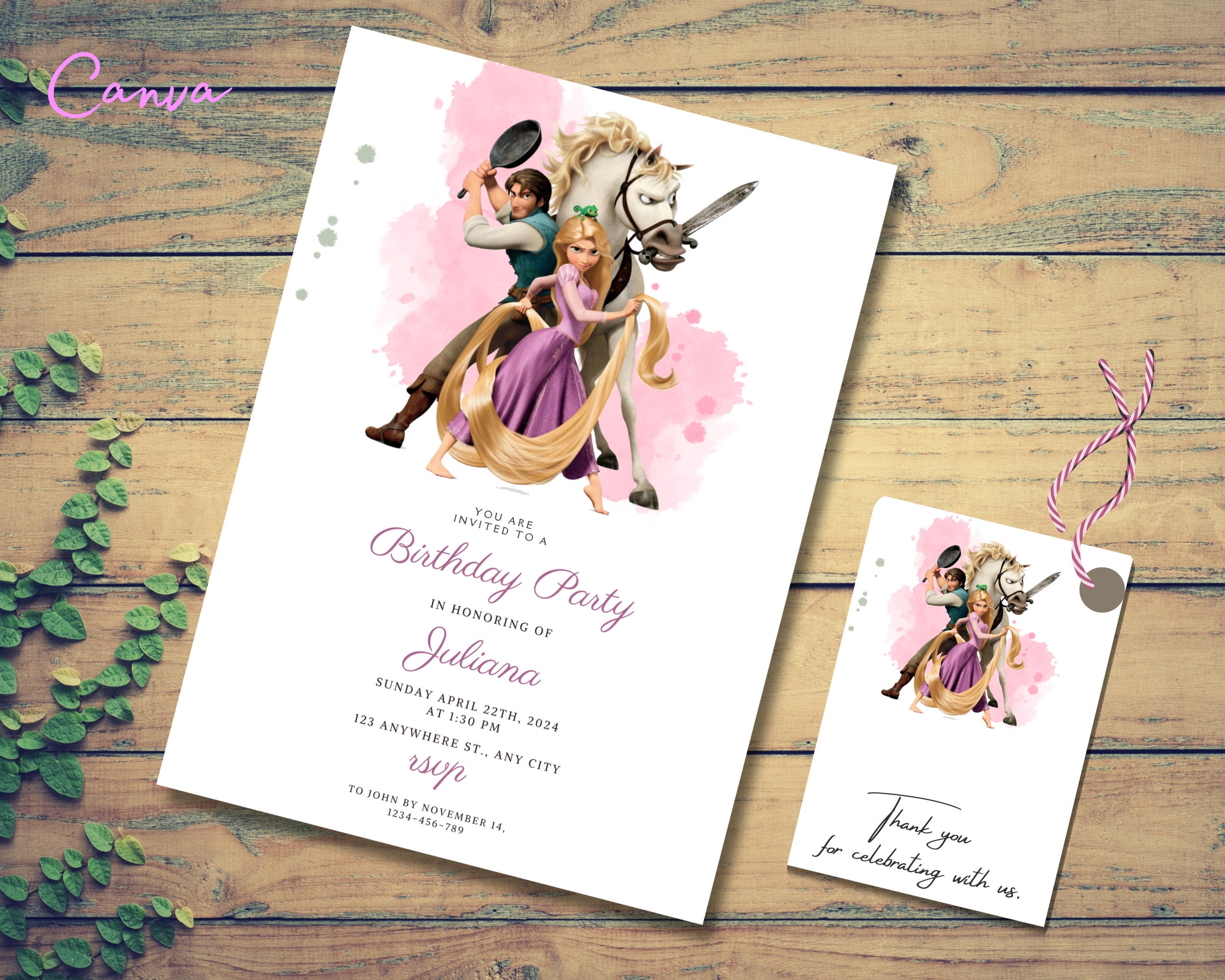 Tangled Birthday Invitation, Rapunzel Invitation, Rapunzel Party ...