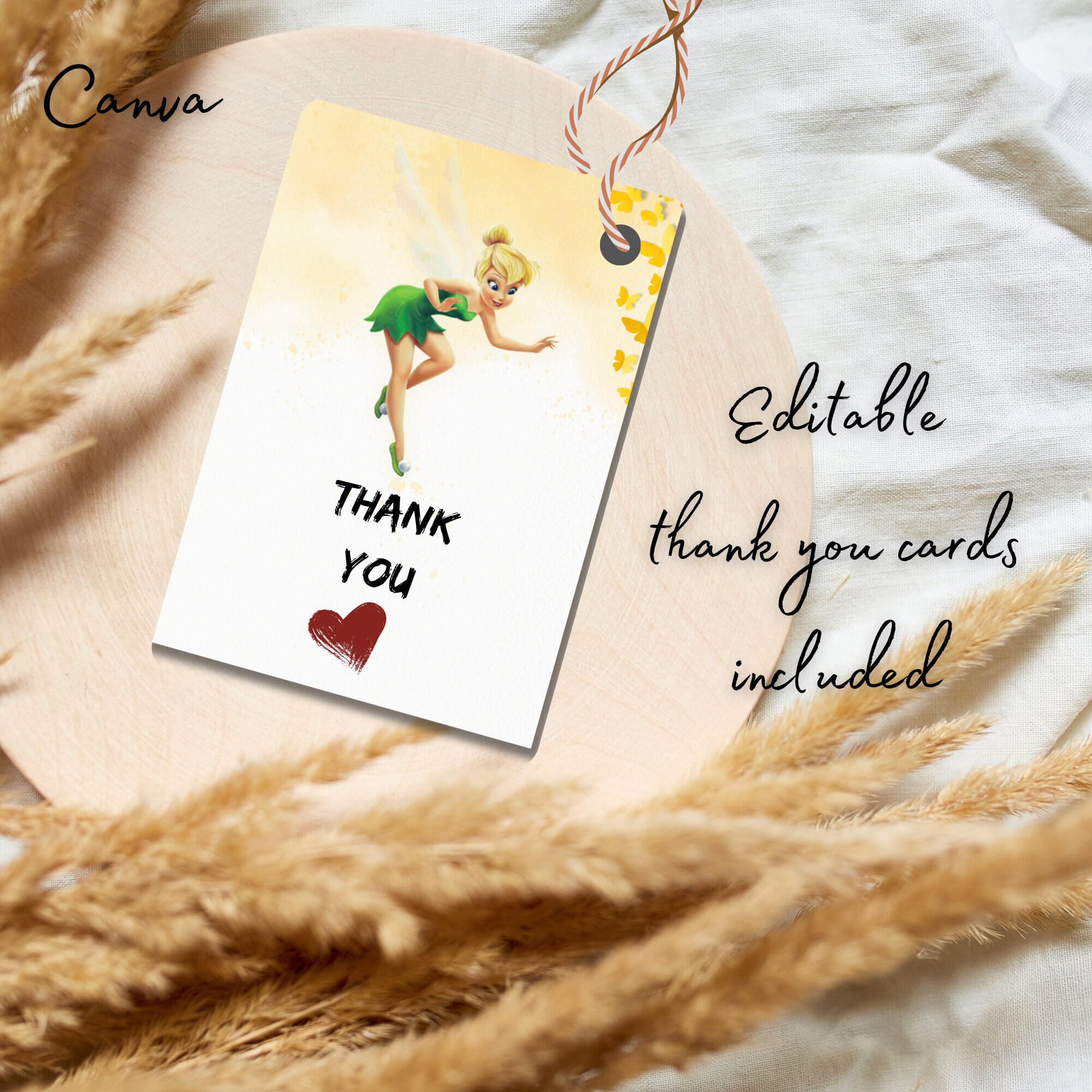 Tinkerbell Editable Invitation, Fairy Birthday Party Tinkerbell Party ...
