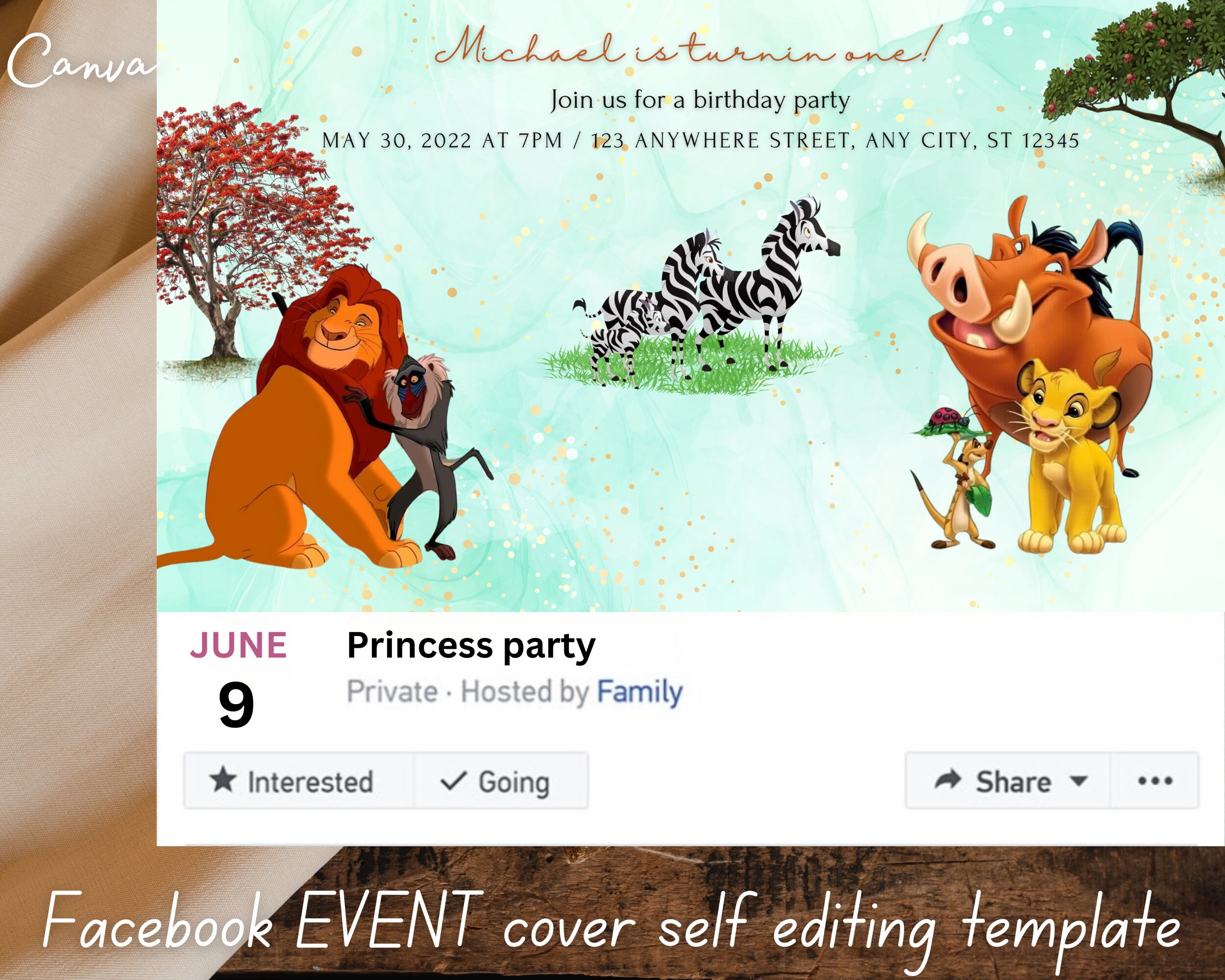 Lion King Invitation Lion King Birthday Invitation Lion King Party Lion ...