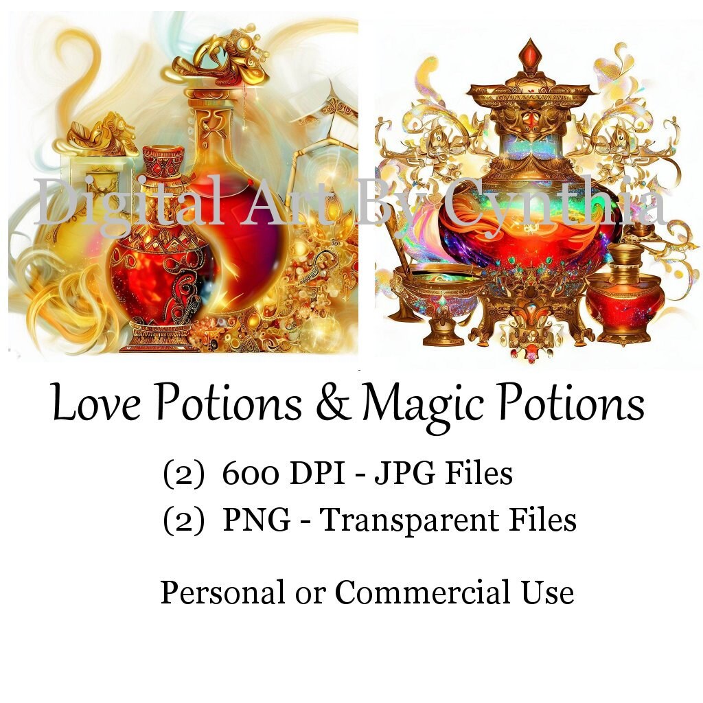 Love Potion Digital Download Magic Potion Clip Art Print - Etsy