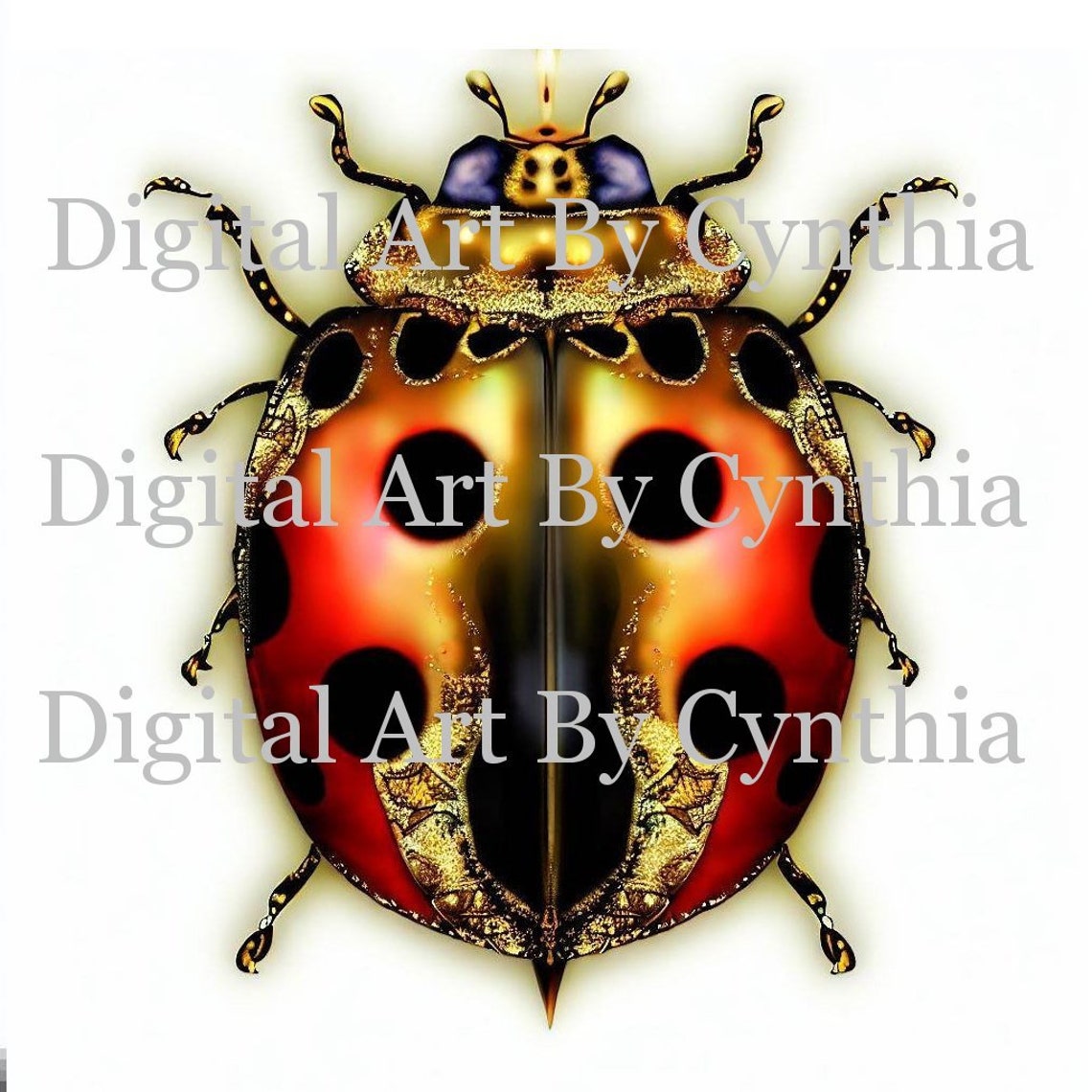 Ladybug Digital Download Fantasy Ladybug Image Digital Ladybird Nature ...