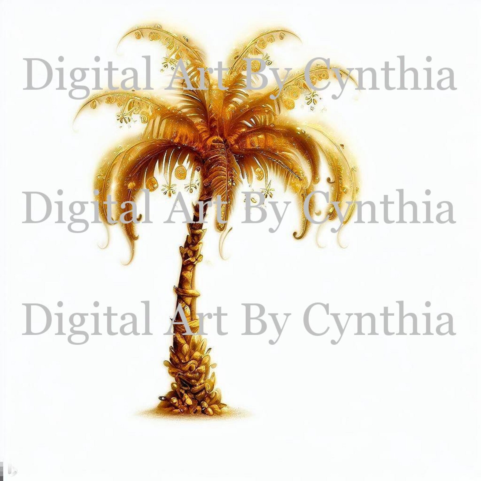 Gold Palm Trees Digital Download Palm Tree Image Download Palm Tree ...