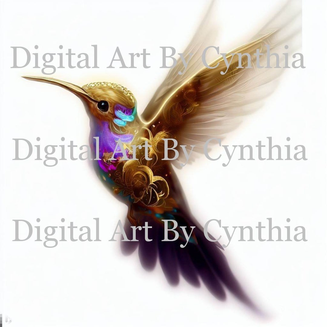 Hummingbird Digital Download Fantasy Hummingbird Digital Image Nature ...