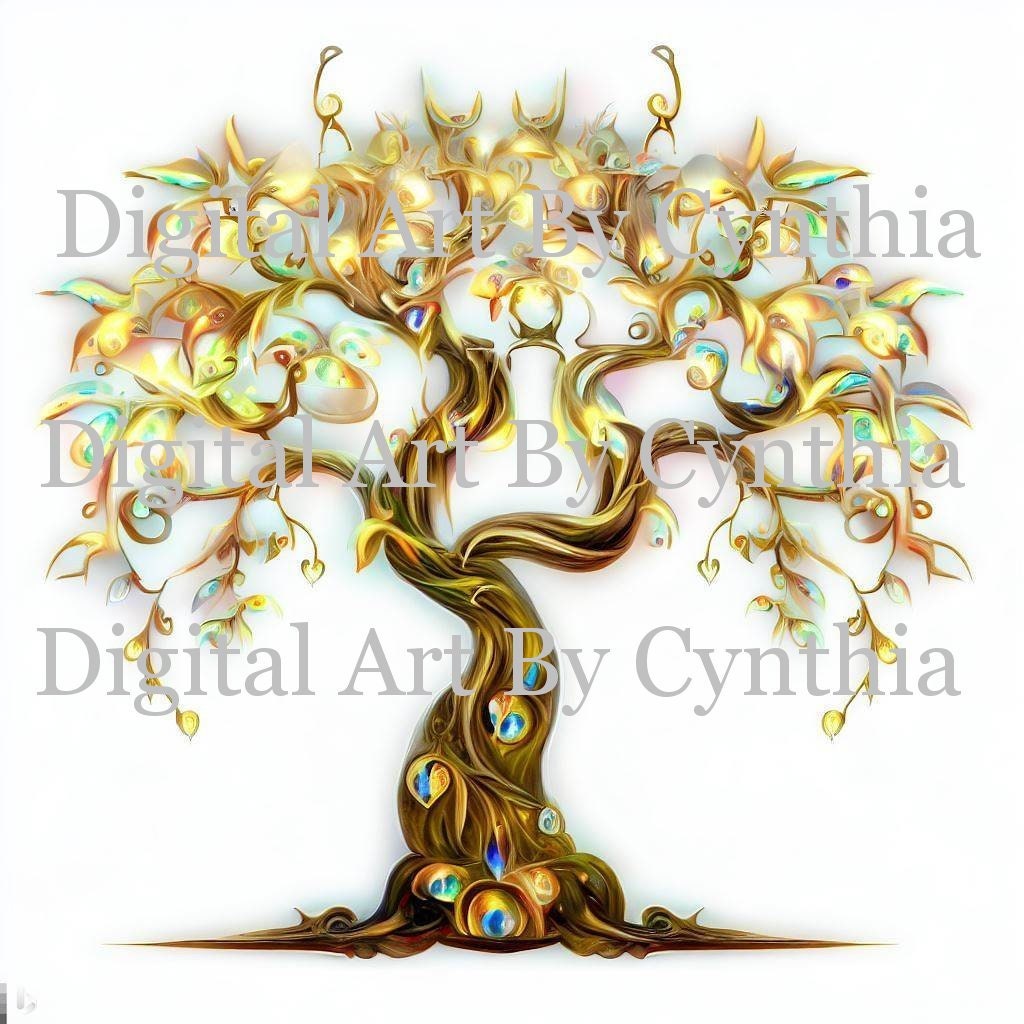 Enchanted Tree Image Digital Download Fantasy Tree Digital Nature Wall ...