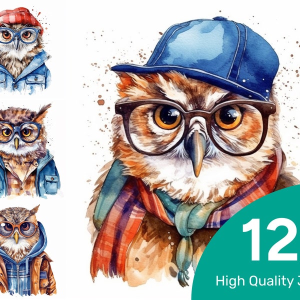 Hipster Owls - Etsy