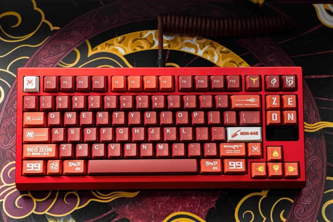 MSN-0411 Neo Zeon PBT 148keys Keycaps for Mechanical Keyboard - Etsy