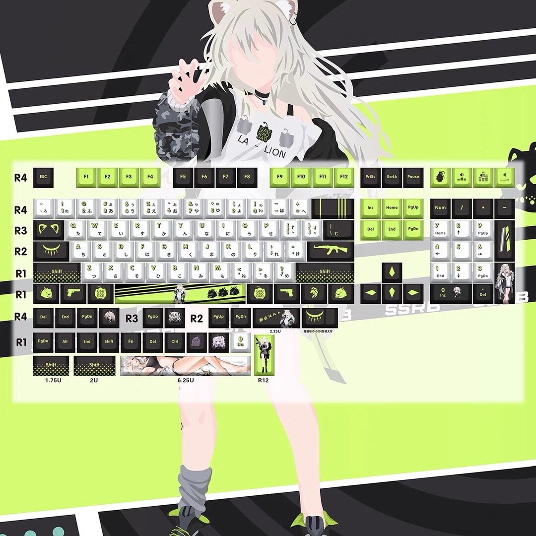 Hololive Shishiro Botan Keycaps for Cherry MX Mechanical Keyboard - Etsy