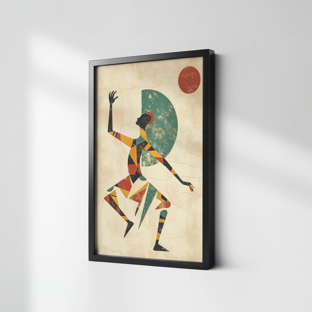 Tribal African Warrior Wall Art, Afrocentric Canvas Print, Tribal ...