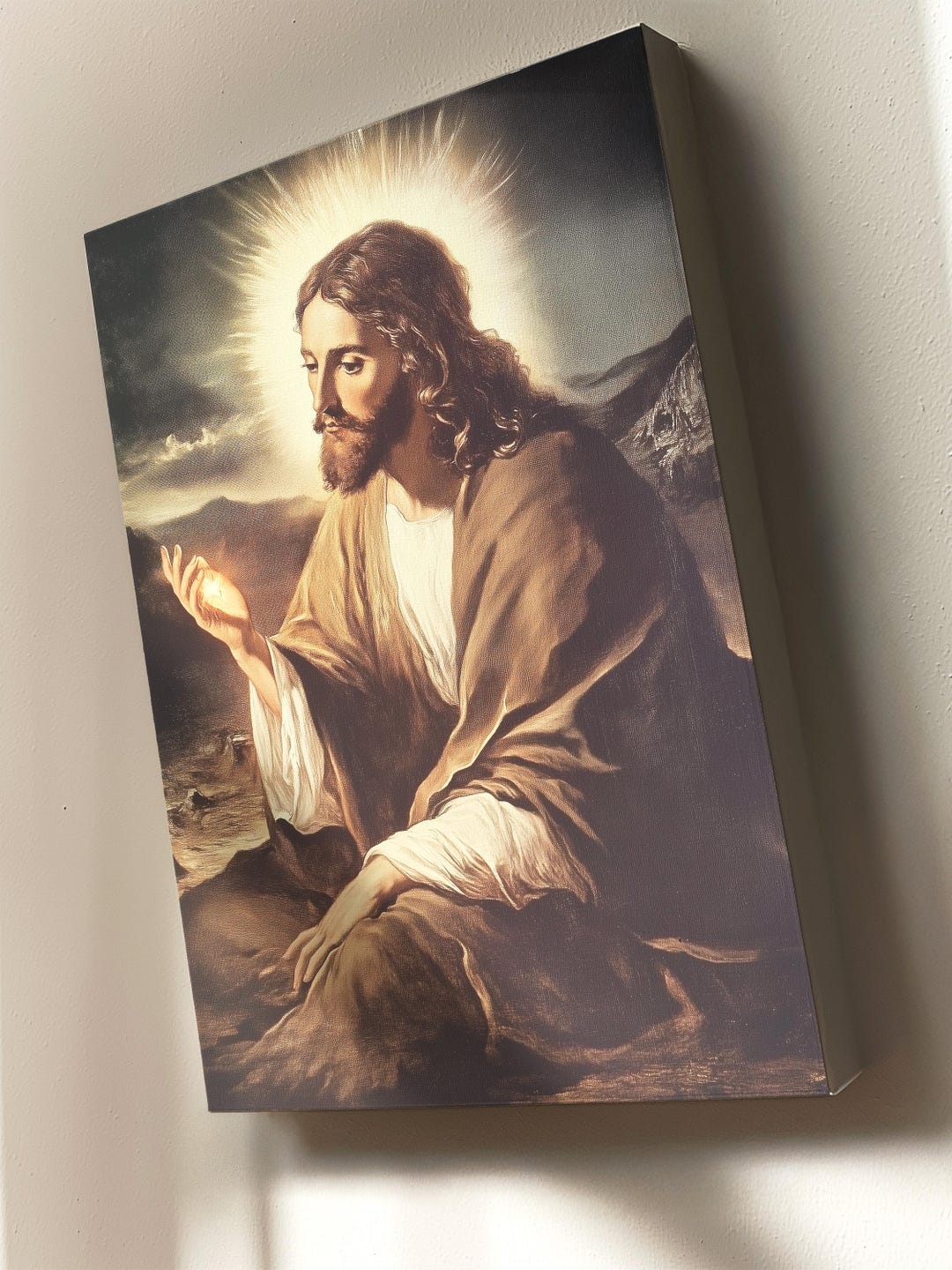 Vintage Style Jesus Painting Canvas Print, Religious Wall Artwork ...