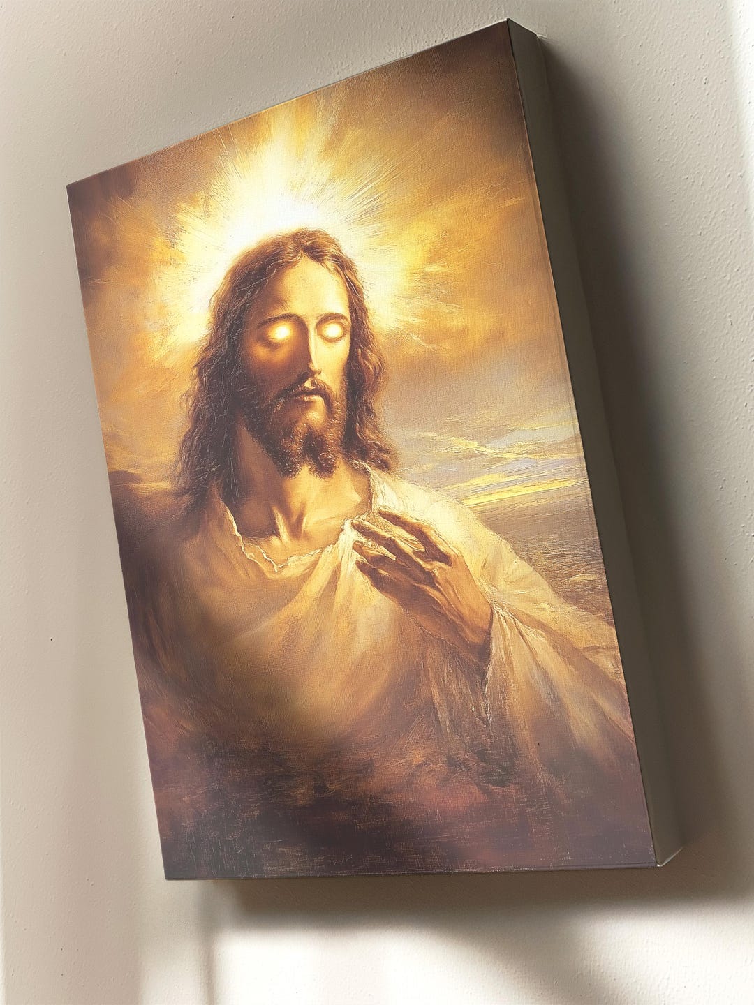 Christian Jesus Wall Art, Catholic Christ Wall Painting Print, Canvas ...
