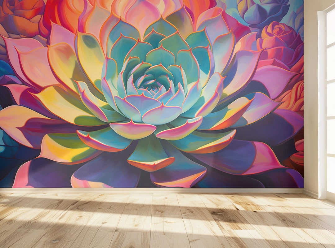 Agave Wallpaper Mural, Southwest Wall Art , Large Modern Oversized Peel ...