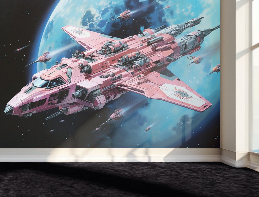Sci-fi Mural Wallpaper, Large Wall Art, Oversized Peel & Stick Decal ...