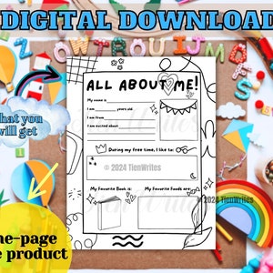 Get to Know Me Poster DIGITAL DOWNLOAD, Student of the Week, Get to ...