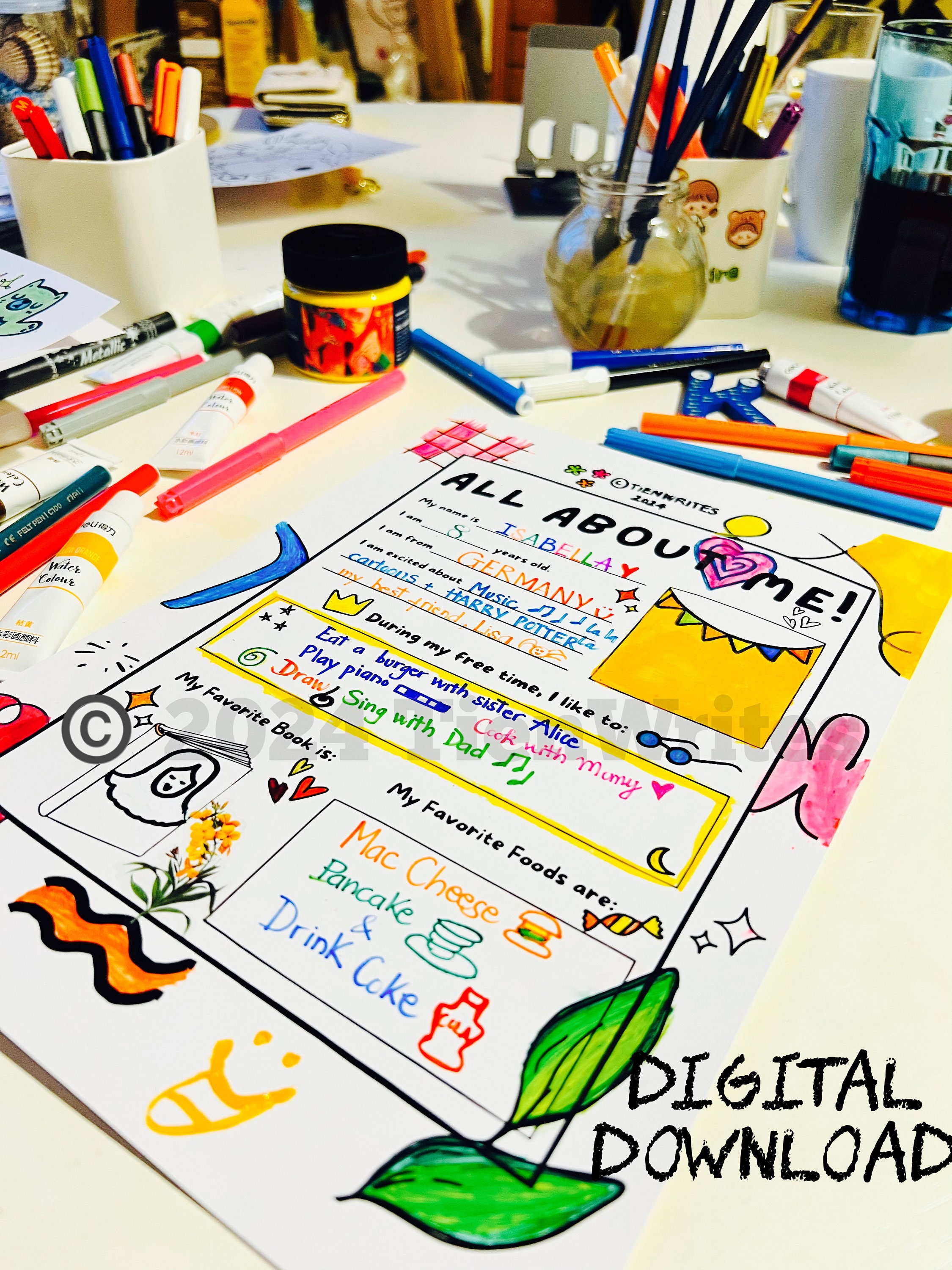 Get to Know Me Poster DIGITAL DOWNLOAD, Student of the Week, Get to ...