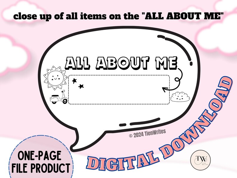 All About Me Sheets, Get to Know Me Printable | Back to School DIGITAL ...